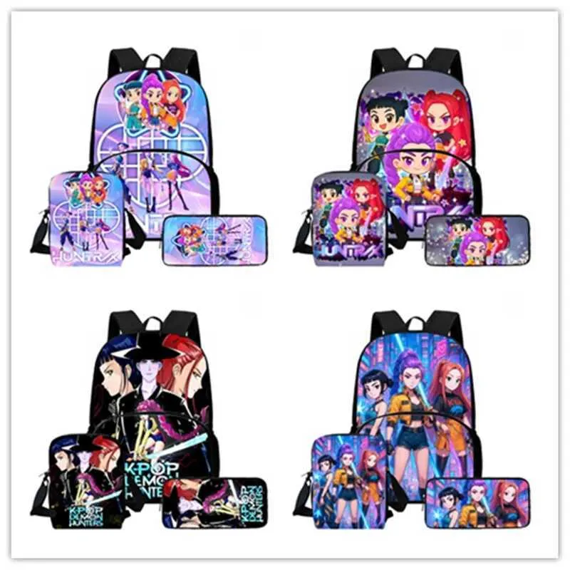 KPop Demon Hunter Children's School Backpack with Front Pocket for ...
