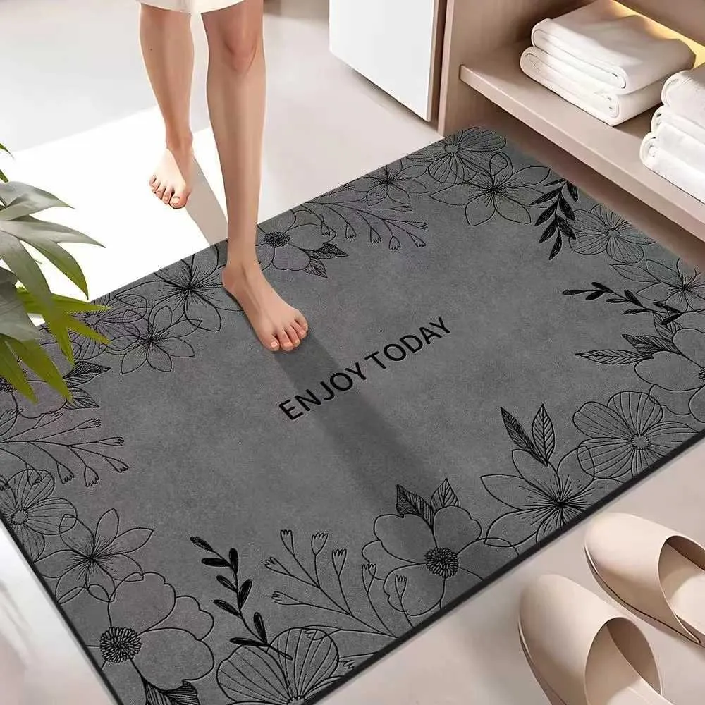 Bathroom Diatomaceous Earth Cotton Square Soft Cushion Anti Slip Floor ...