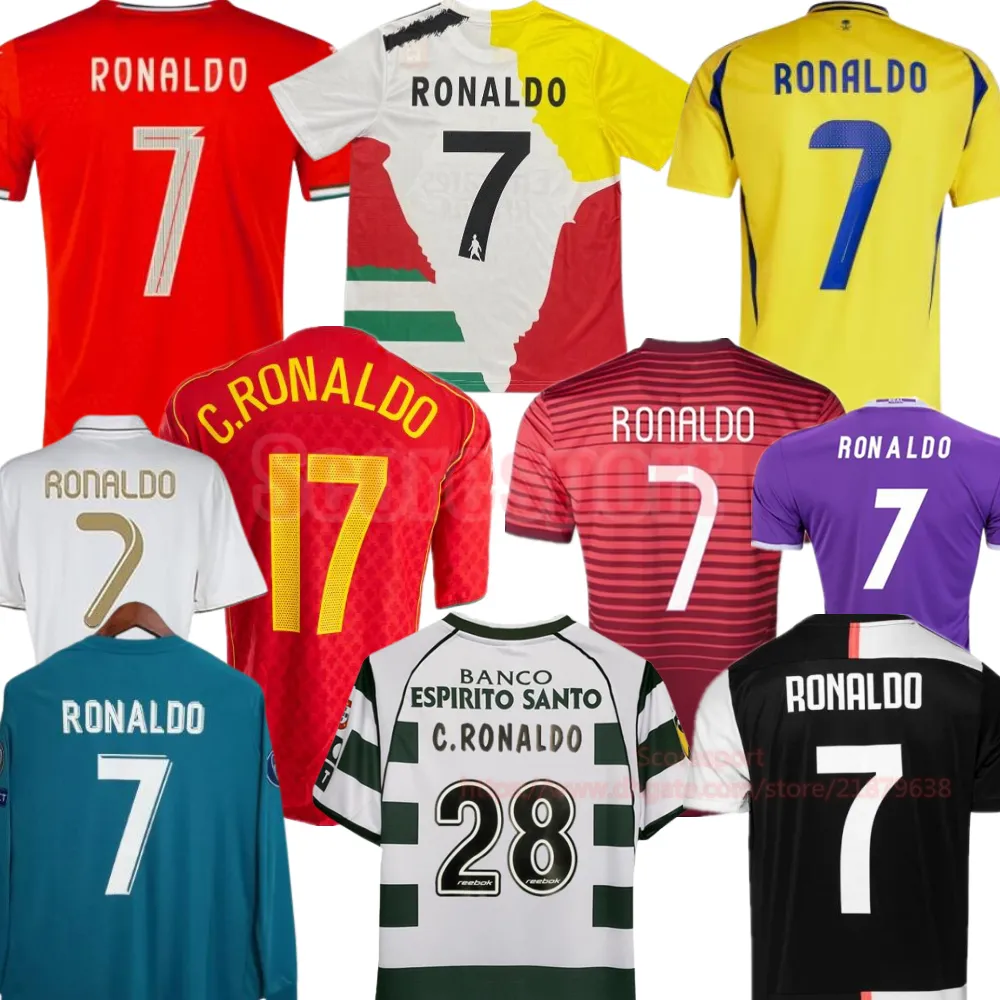 Retro Portugal RONALDO Soccer Jersey Purple Long Sleeve Kit, Sizes 3XL ...