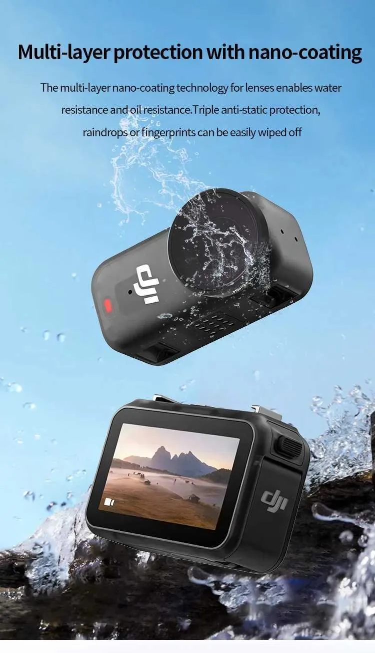 DJI Osmo Nano Lens Filter Set 43mm Aluminum PL UV ND8 ND16 ND32 Black ...