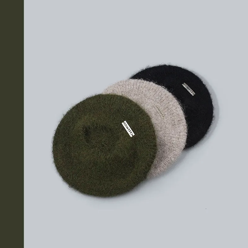 Japanese Mohair Silk Knitted Beret Fitted Winter Outdoor Womens Hats ...