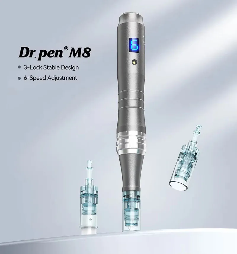 Microneedling Therapy Derma Pen with 20 Cartridges 0.25mm Needles for ...