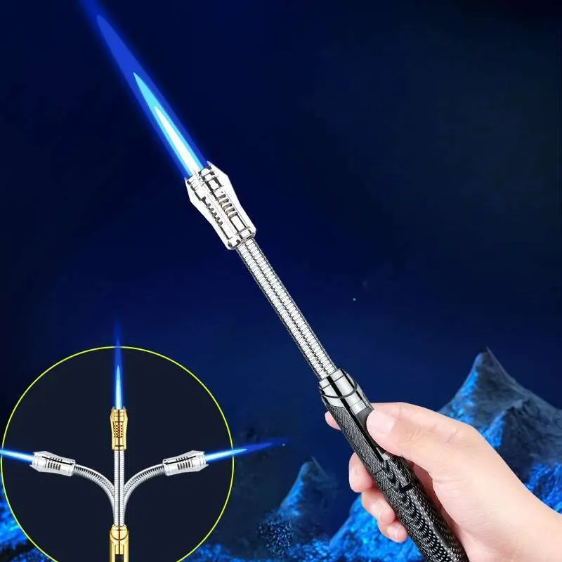 Metal Hose Flame Spray Gun Windproof Inflatable Lighter For Barbecue ...