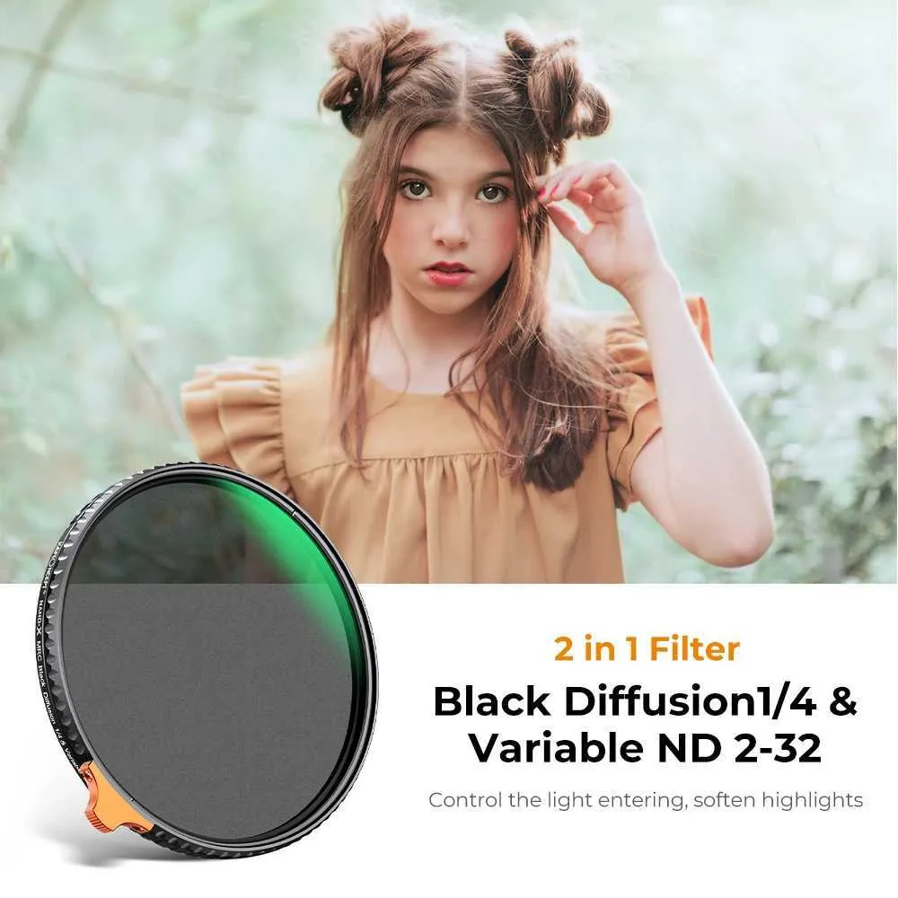ND2-32 Black Mist Diffusion Variable Neutral Density Camera Filter Lens ...