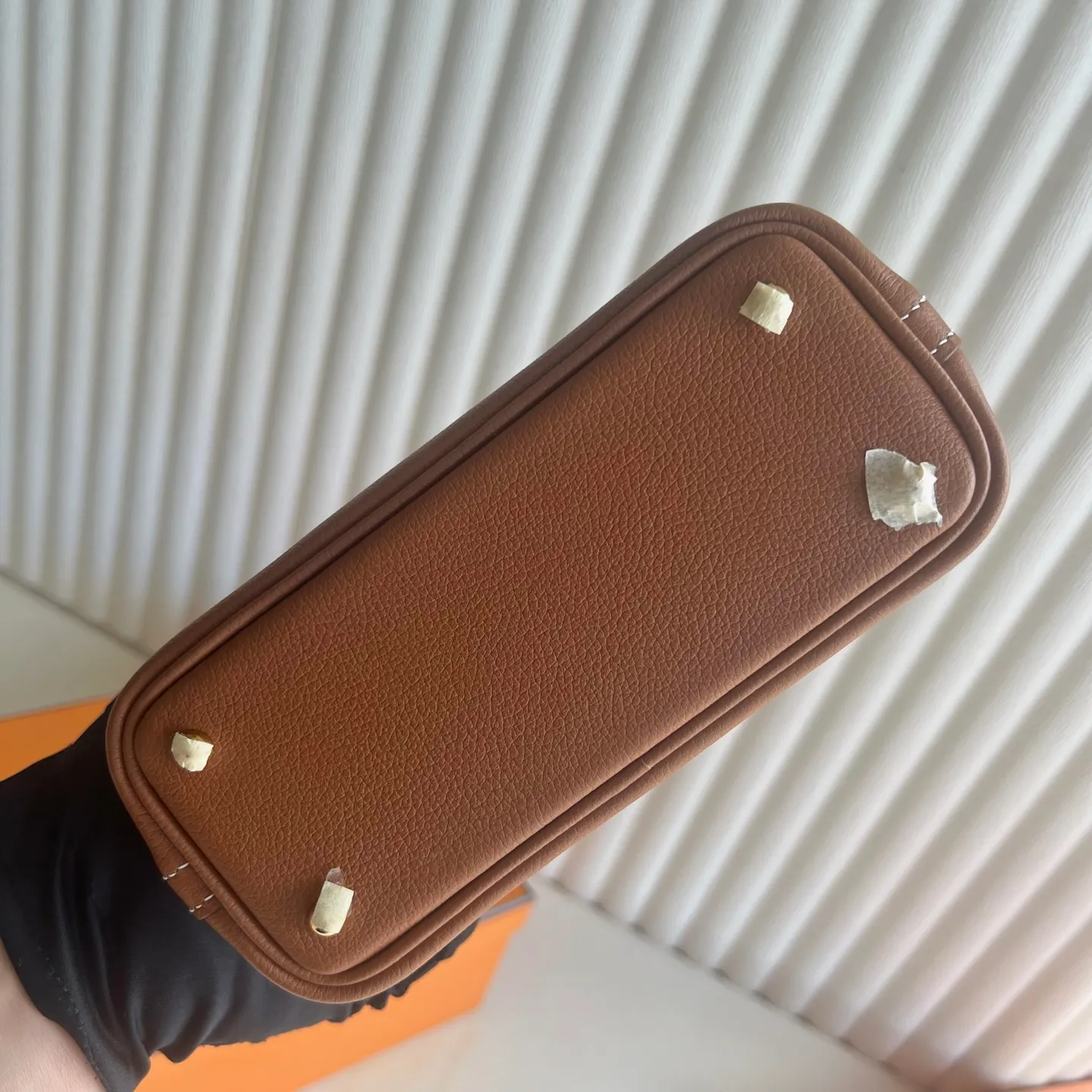 Mini shell bag 7.9 in genuine leather zipper closure single handle slot ...