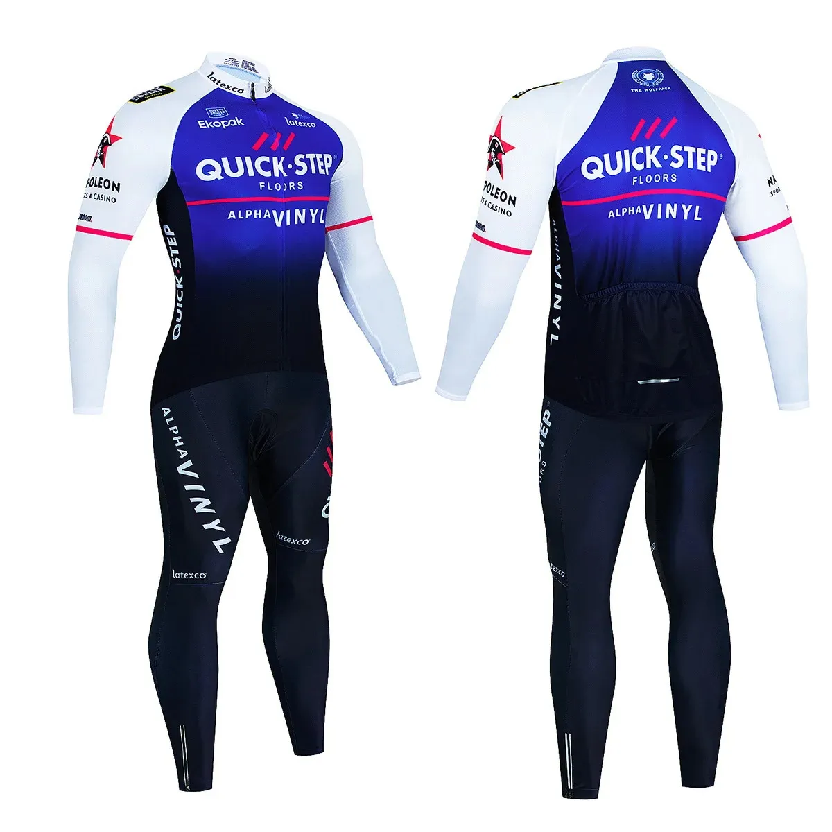 Quick Step Thermal Fleece Cycling Jersey Set for Men with Short Sleeve ...