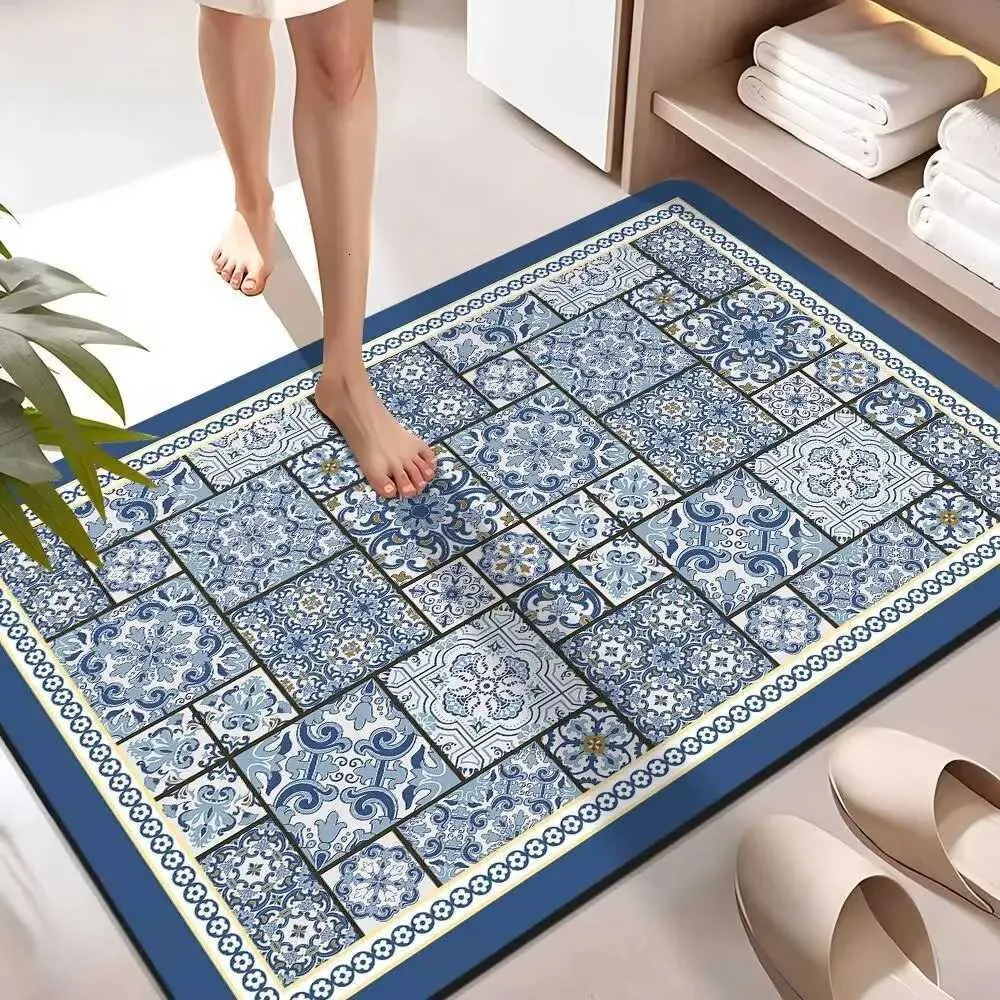 VIKAMA American-Style Cotton Bathroom Diatomaceous Earth Soft Square ...