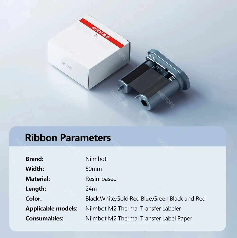 Special Carbon Ribbon Multicolor for Niimbot M2 Label Printer Barcode ...