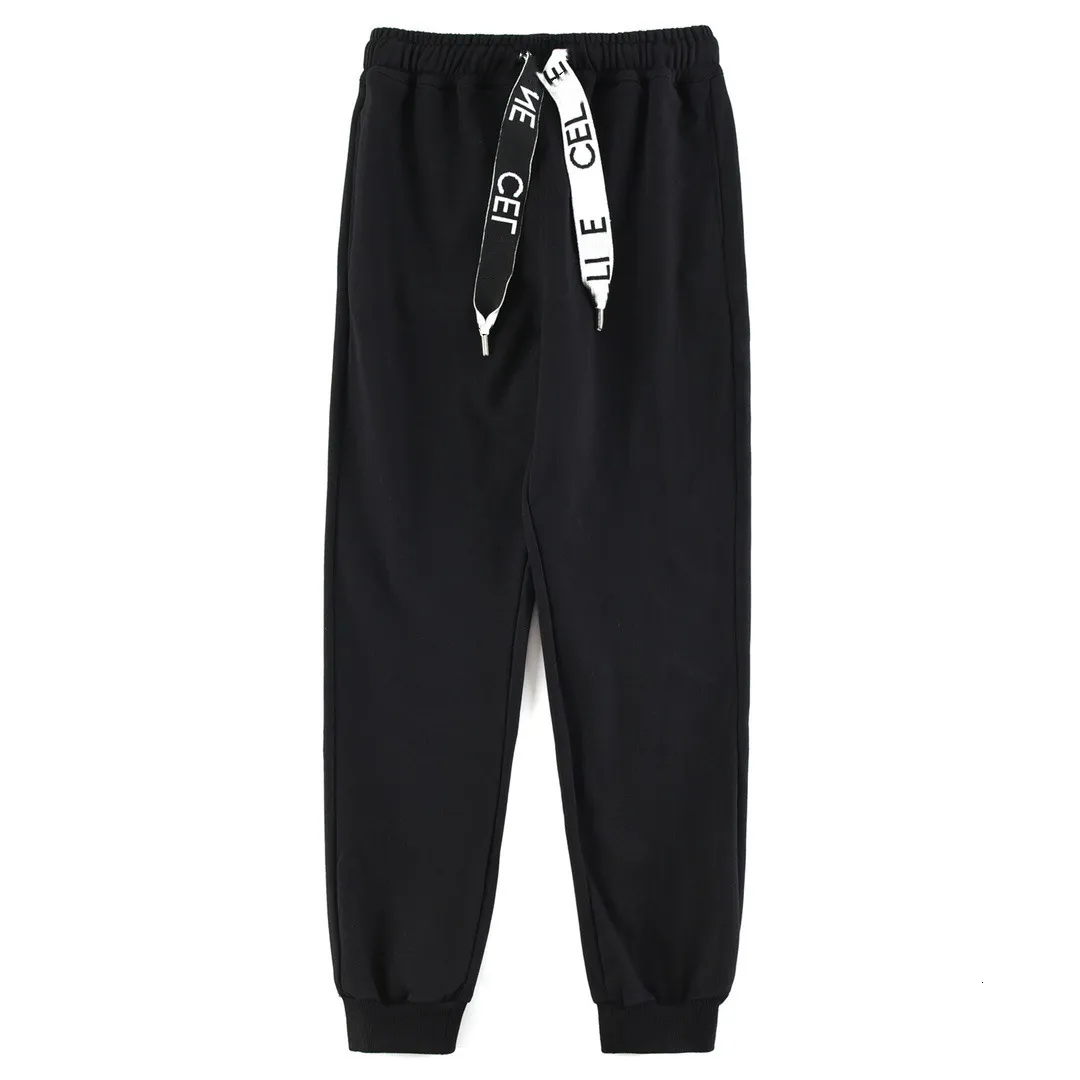 Unisex Casual Cotton Lycra Ribbon Belt Harem Pants Mid-Rise Waist ...