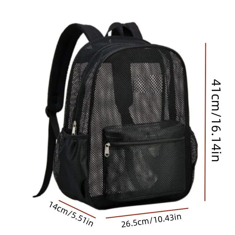Womens Mini PU Mesh Breathable Backpack with Zipper Closure for Casual ...