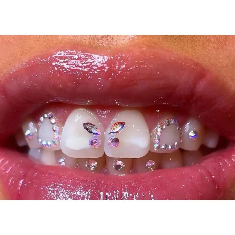 Dental Tooth Gems Plastic Amber Crystal Diamond Ornament Various Shapes ...