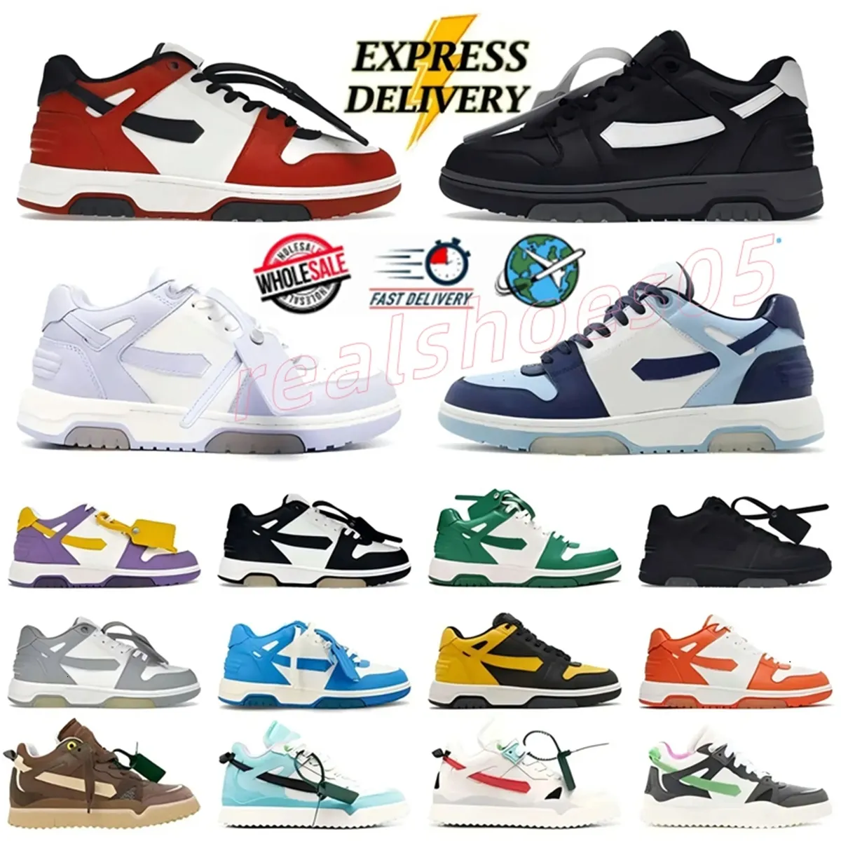 Out of Office Unisex Lace-Up Sneakers for Men and Women with Leather ...