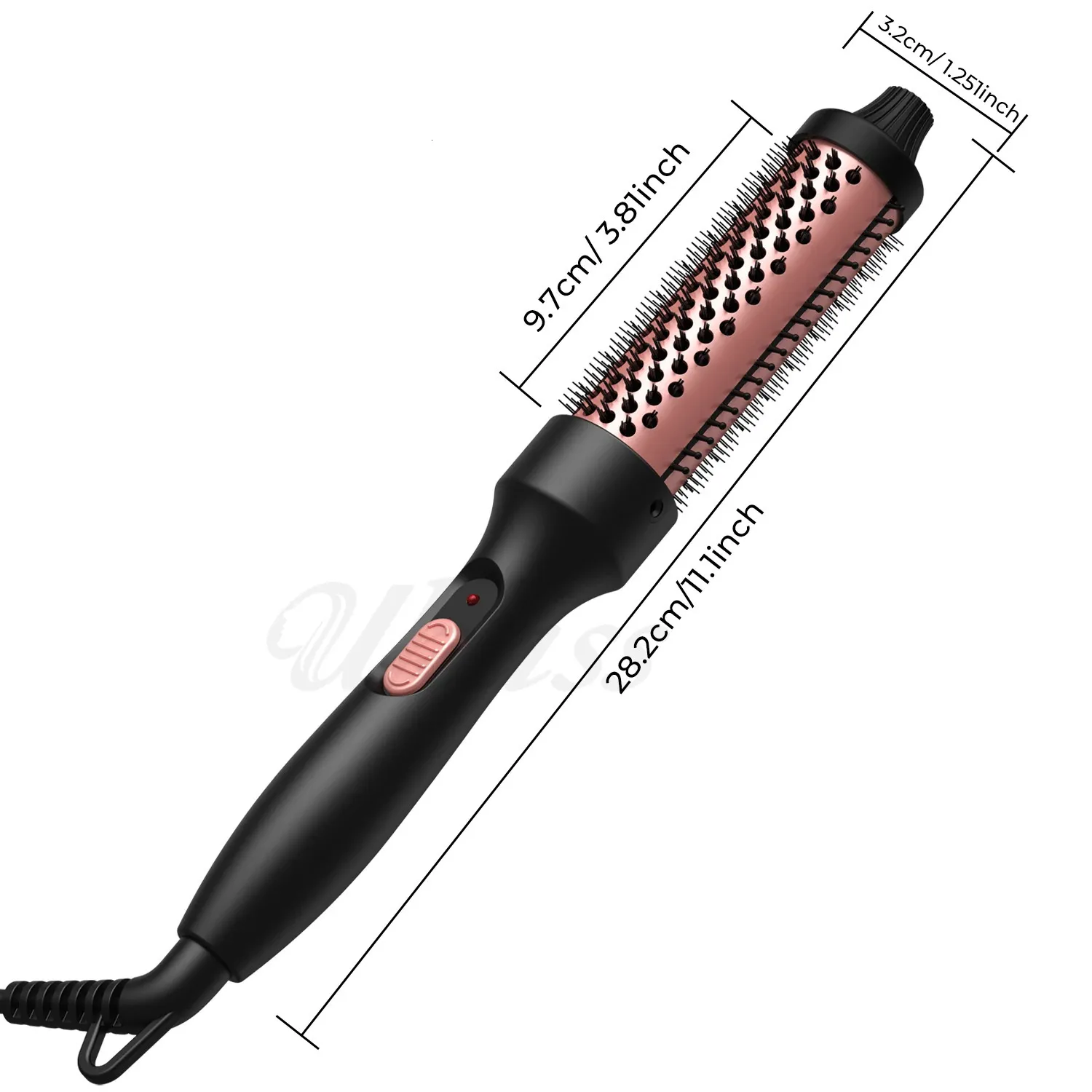 Thermal Brush Heated Curling Iron Brush 32mm Ceramic Hair Curler Roller ...