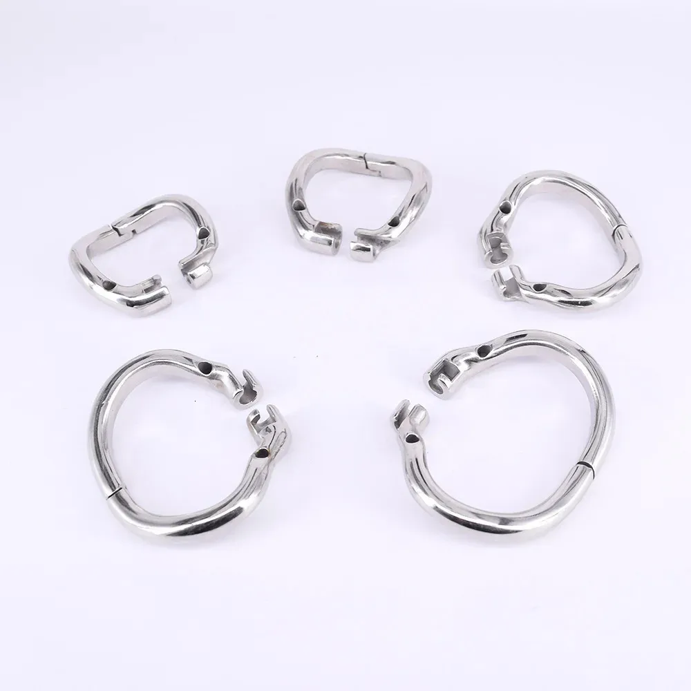SODANDY Arc Chastity Base Ring Stainless Steel Curved Penis Ring For ...