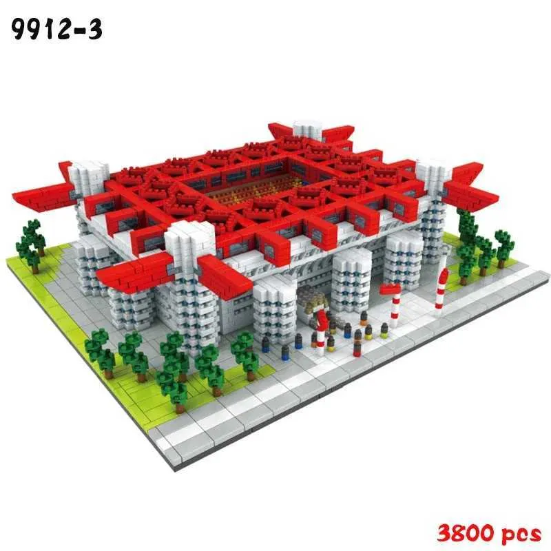 Architectural Building Blocks Set Soccer Stadium Micro Bricks For ...