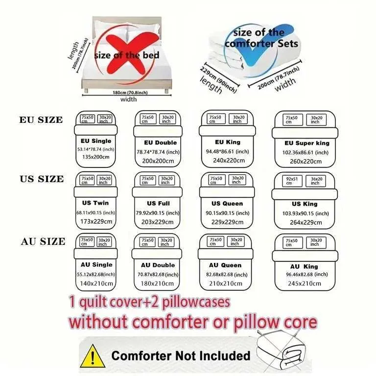 Christmas Highland Cow Print Coreless Holiday Bedding Set Soft ...