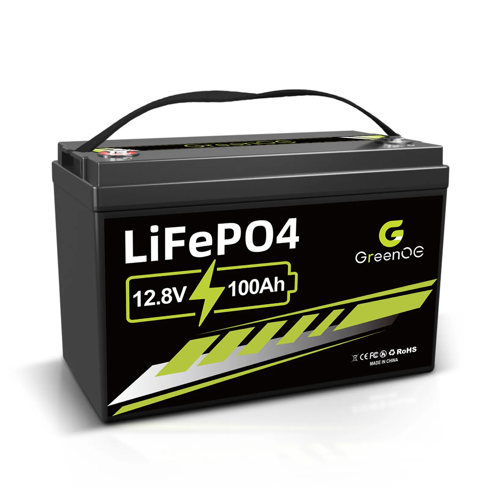 12V 100Ah Lithium Iron Phosphate Battery, Group 31, Built In 100A BMS, Up To 15000 Deep Cycles ...