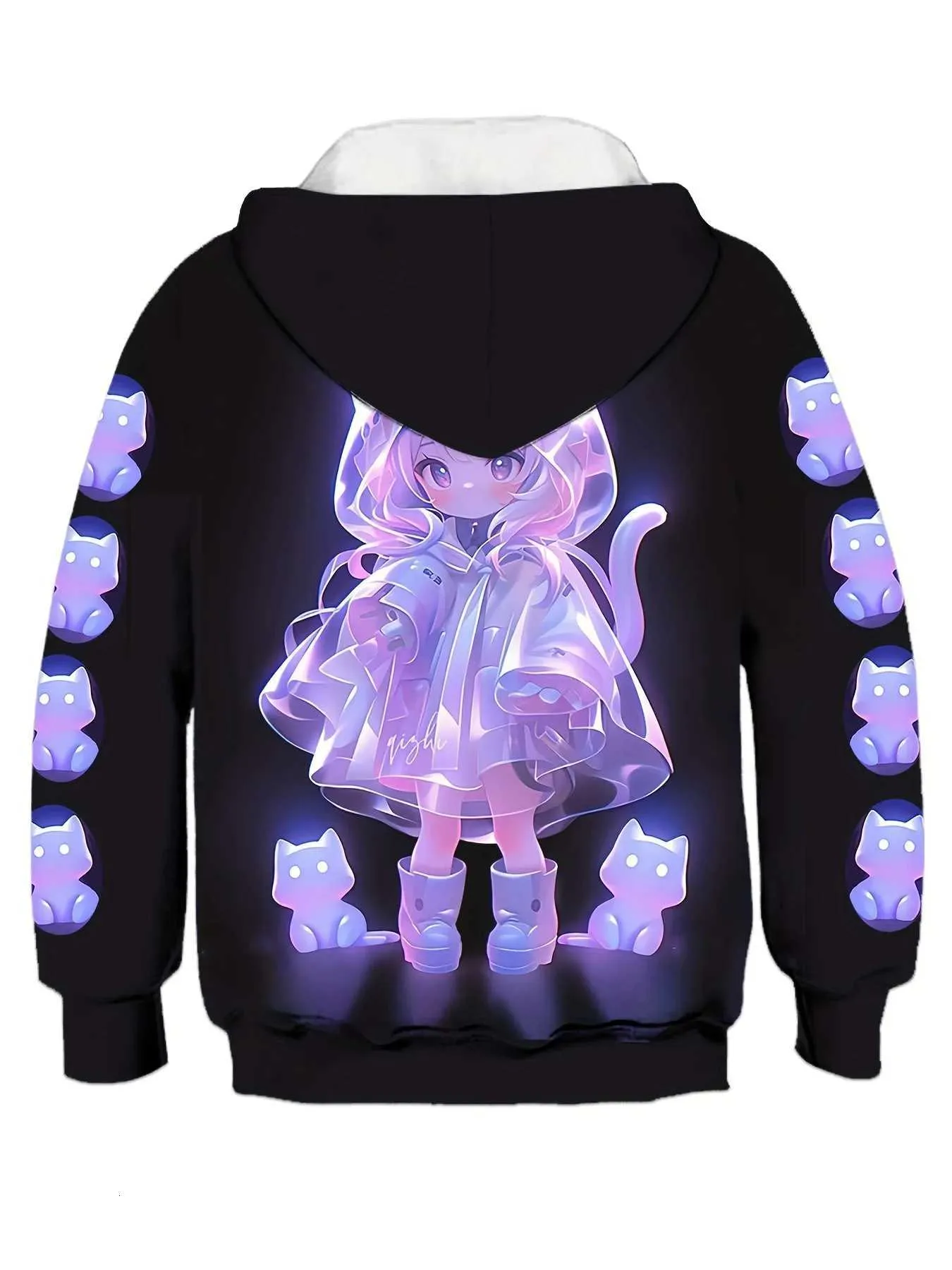 Kids Clothes Girl Hoodies Long Sleeve Cartoon Comic Girl Print Autumn ...