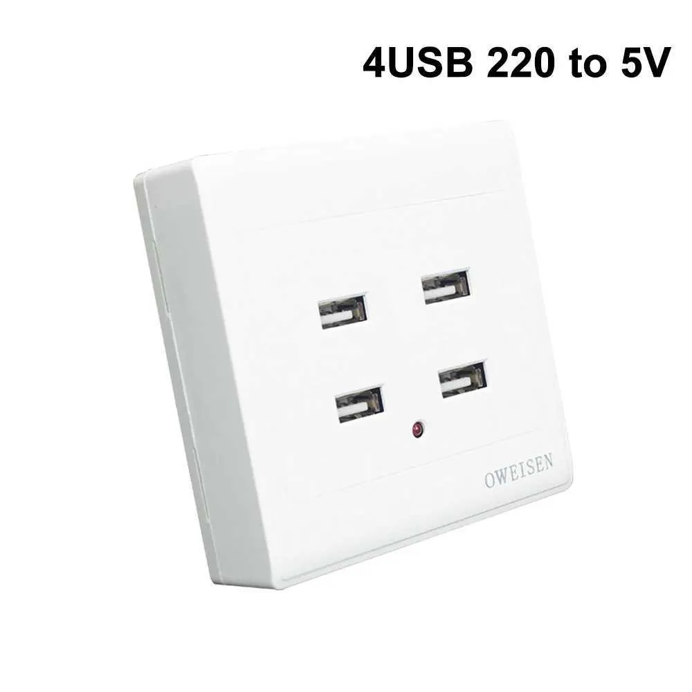 2/4 Ports USB Wall Charger Power Adapter Plug Outlet 36V 220V to 5V ...