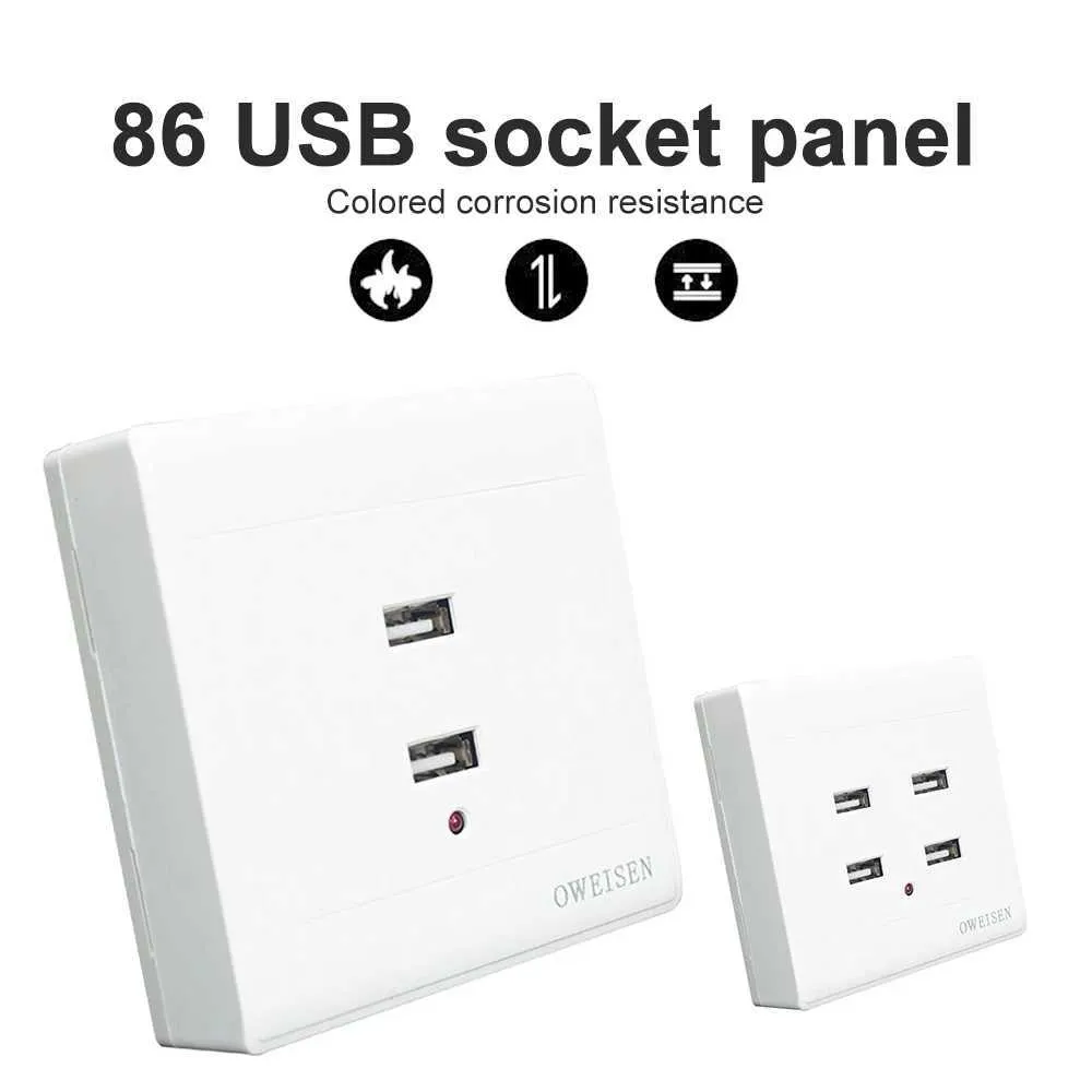 2/4 Ports USB Wall Charger Power Adapter Plug Outlet 36V 220V to 5V ...