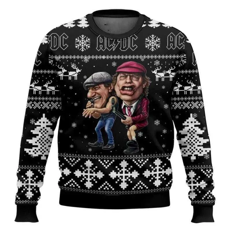 ACDC Brian Johnson Angus Young Black 2026 New Fashion Merry Christmas ...