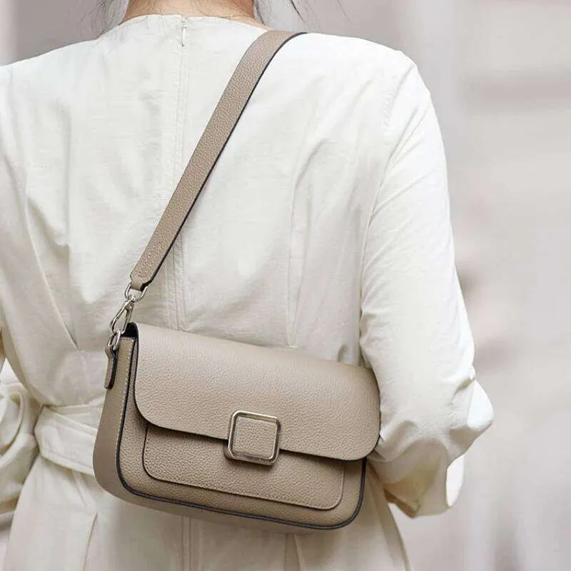 Luxury Genuine Leather Womens Square Handbags Soft... From Yanfeibag ...