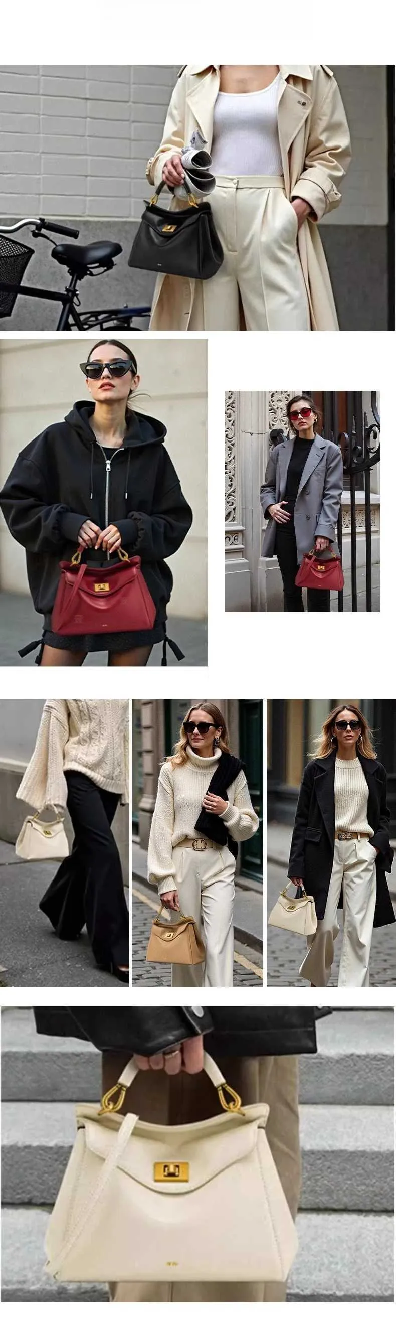 JW Pei Lock Bag Cow Leather Shoulder Crossbody Bag Vintage Lucia Lock ...