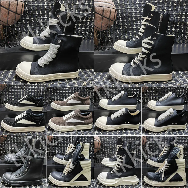 High Top Designer Leather And Canvas Furry Emo Boots... From Factory ...