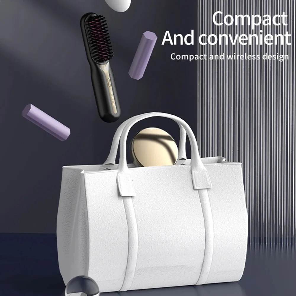 Straight Hair Brush Anti-Scalp Straightener Comb for Women, 1920s Style ...