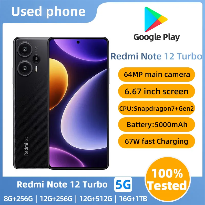 Redmi Note 12 Turbo 5g Smartphone Unlocked 256GB All Colours Good ...