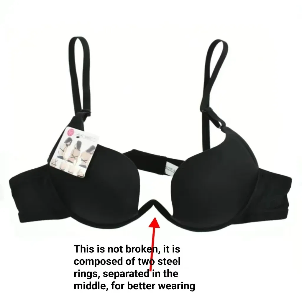 Japanese Deep V Push Up Bra Underwire Half Cup Lingerie Solid Color ...