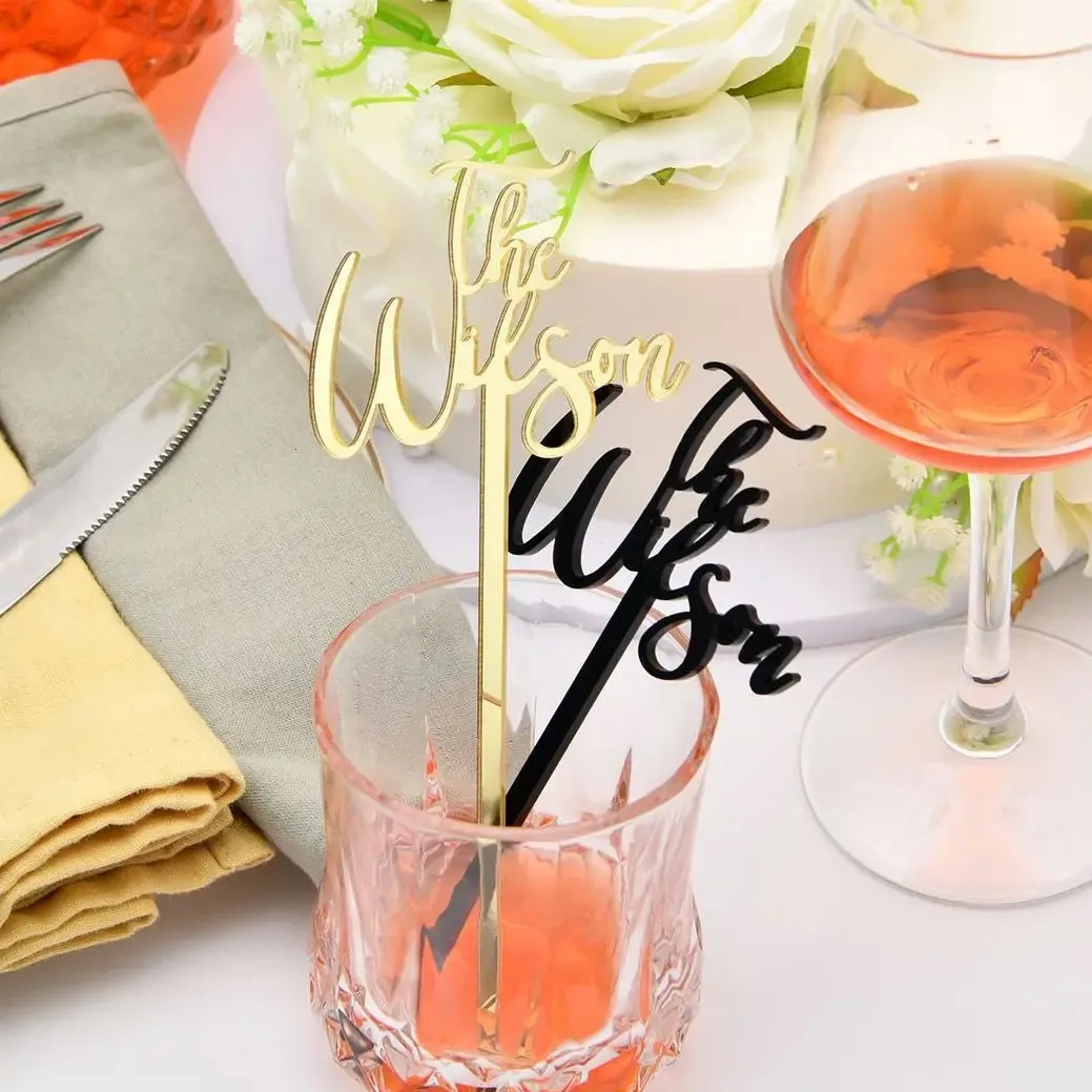 Personalized Calligraphy Personalised Cocktail Sticks Set Of 10/30/50 ...