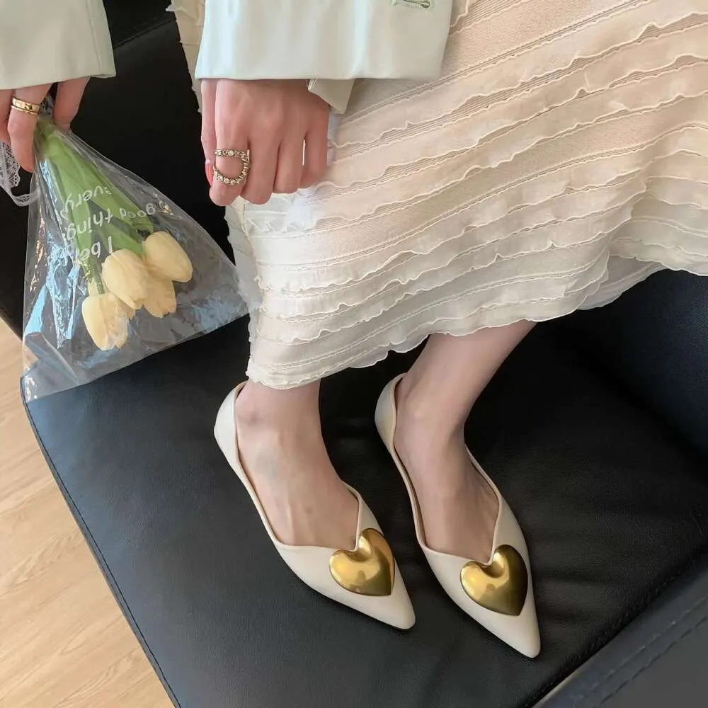 Metal Decoration Fashion Flat Comfort Soft Sole Footwear Elegant Dress ...