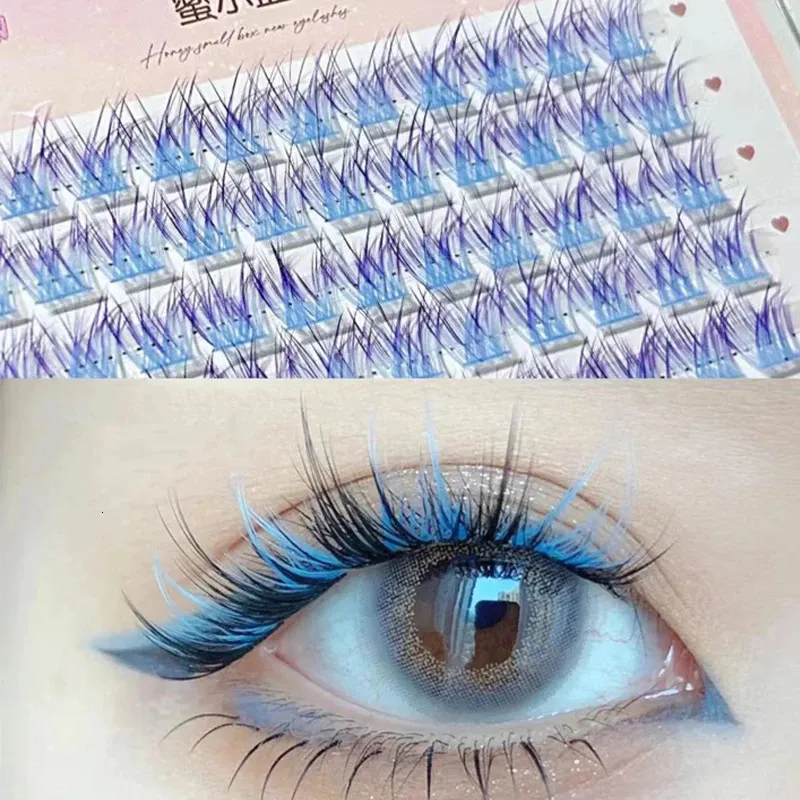 Natural Honey Box Color Lazy Fish Tail Fairy Unicorn Eyelashes Thick ...