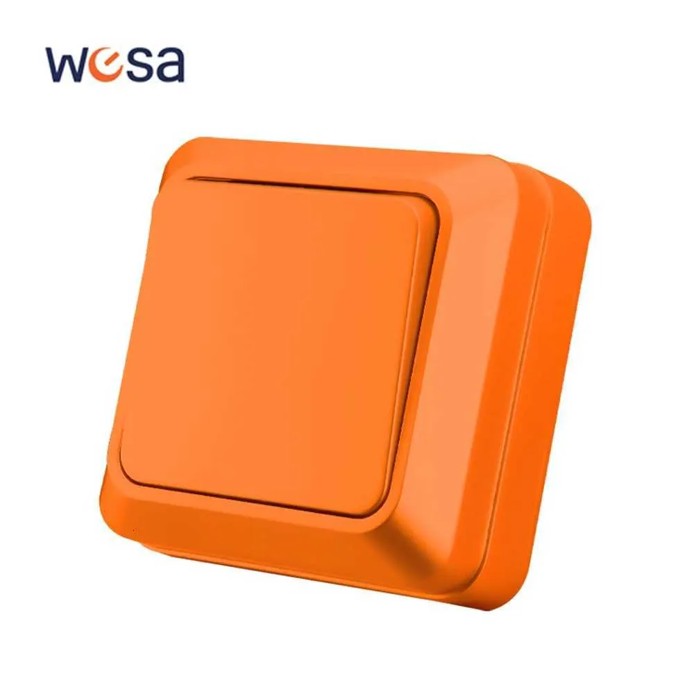 Orange Rocker Switch 1 Gang 1 Way EU Standard Wall... From Even_colored ...