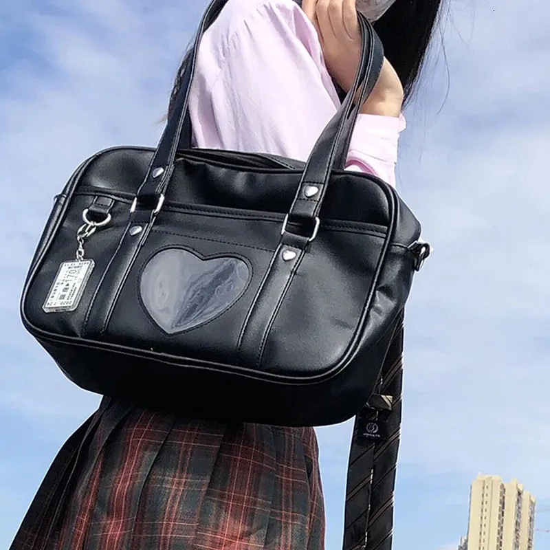 Japanese Lolita Heart JK School Uniform Large Messenger Bag Women's For ...