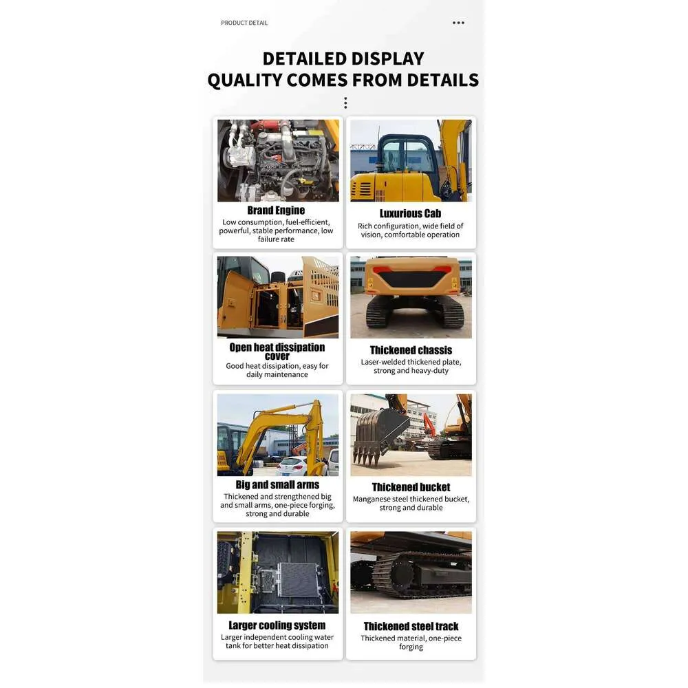 Large Crawler Excavator 48,501 lb Weight 45,000 W Power for Road ...