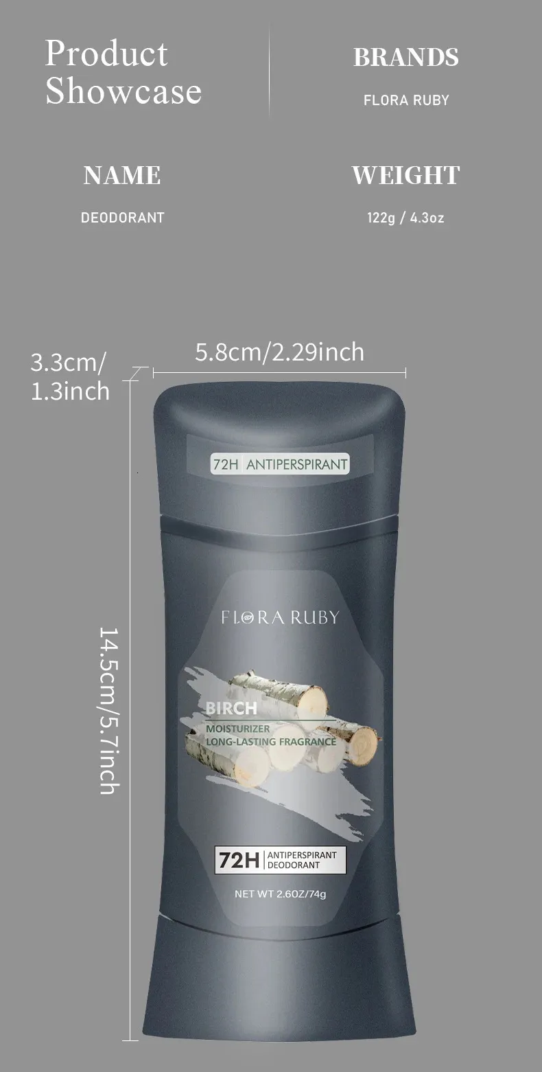 Set Solid Perfume Deodorant Sticks for Men 72-Hour Endurance ...