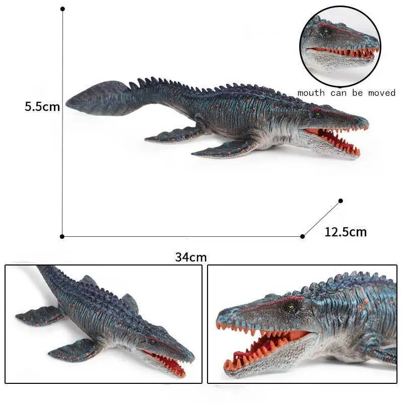 Dinosaur Model Realistic Character Mosasaurus Dinosaur Model Toy ...