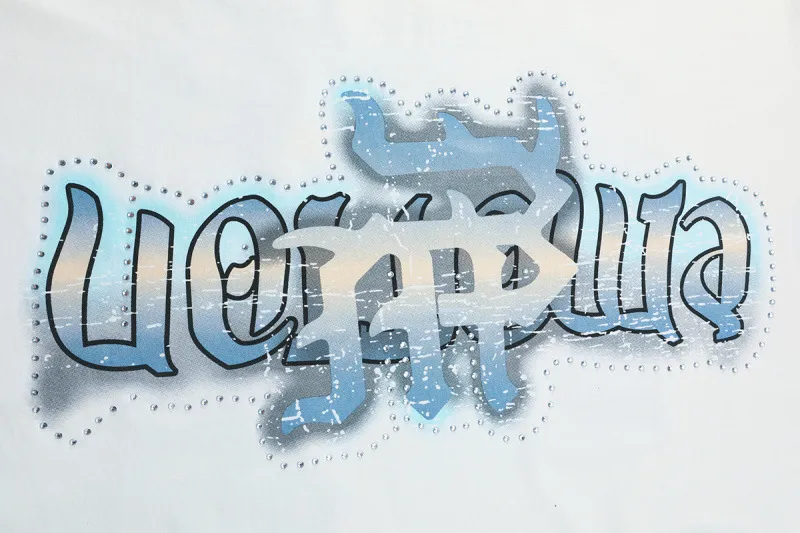 Mixed Emotion American Angel Print Rhinestone Sleeveless Acetate Cotton ...