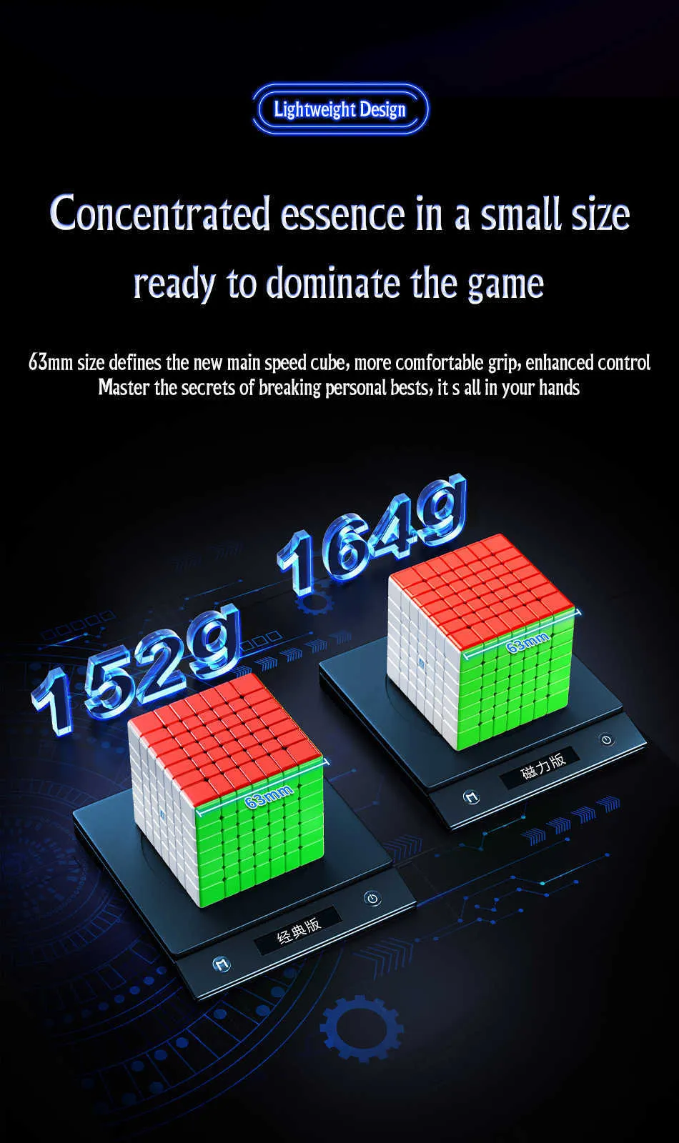 MoYu MeiLong 7M V2 Magnetic Speed Cube 7x7x7 Magnetic Plastics 5mm ...