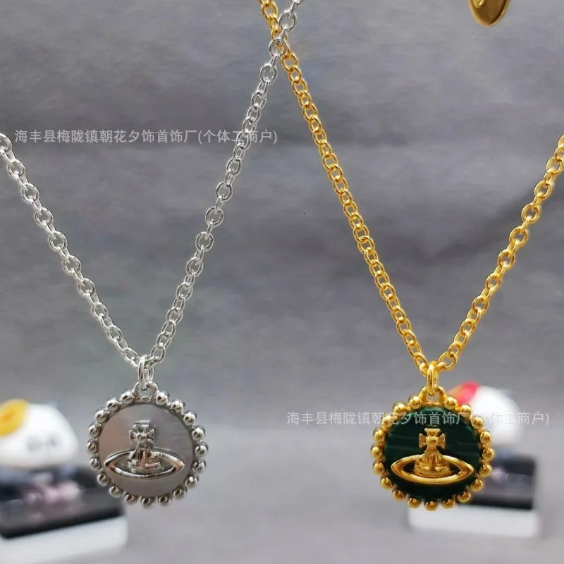 Elegant Two-Tone Necklace with Natural Mother of Pearl Pendant - Fresh ...