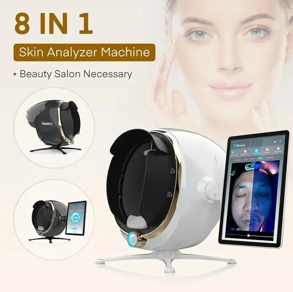 2025 Portable 3D Skin Analysis Machine Facial UV LCD WiFi Skin Scanner ...