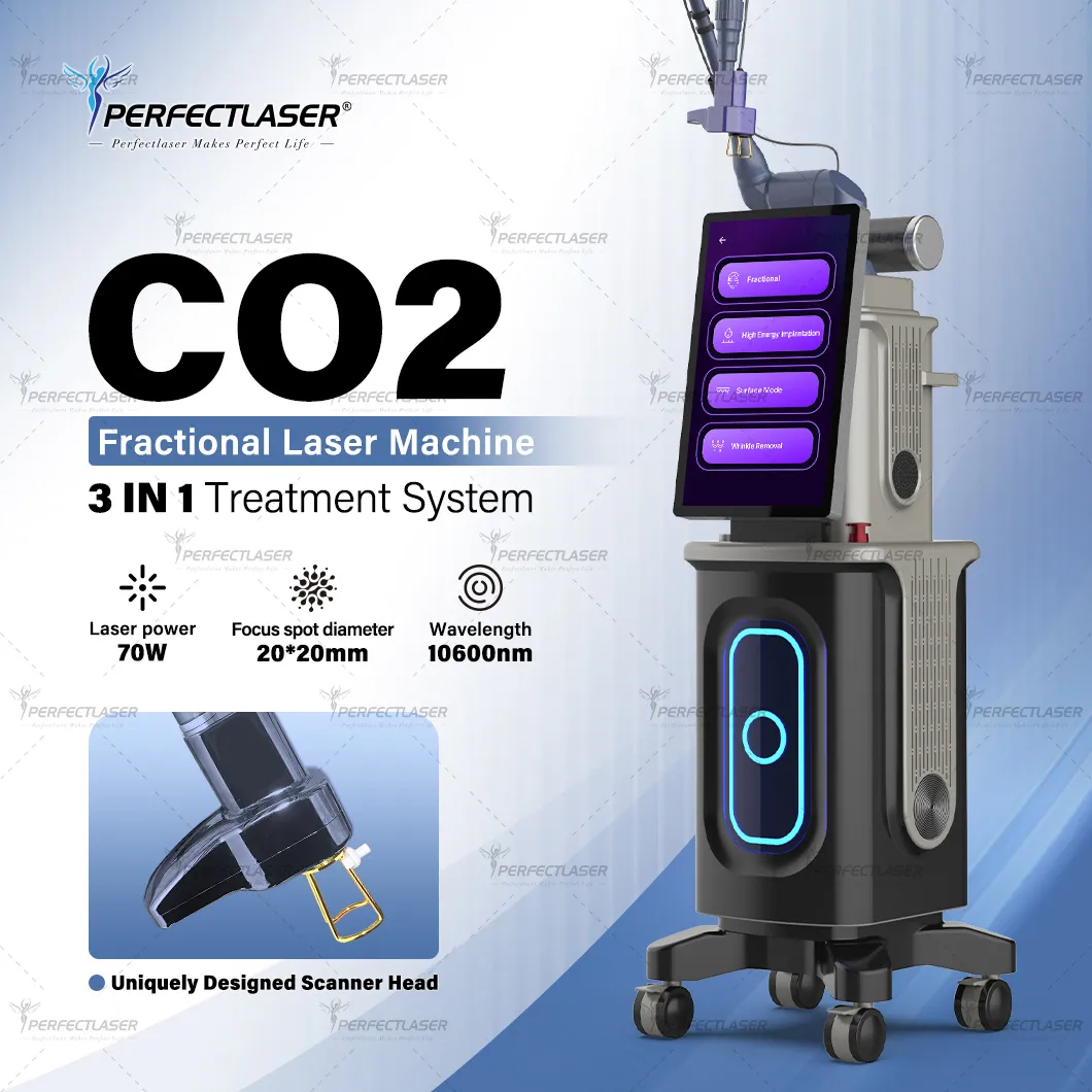 CO2 Fractional Laser Machine 70W for Skin Tightening Acne Scar Removal ...