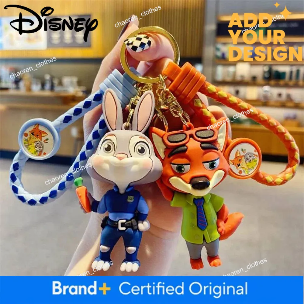 Custom Disney Zootopia Judy Hopps Nick Wilde Couple Keychain Set Cute ...