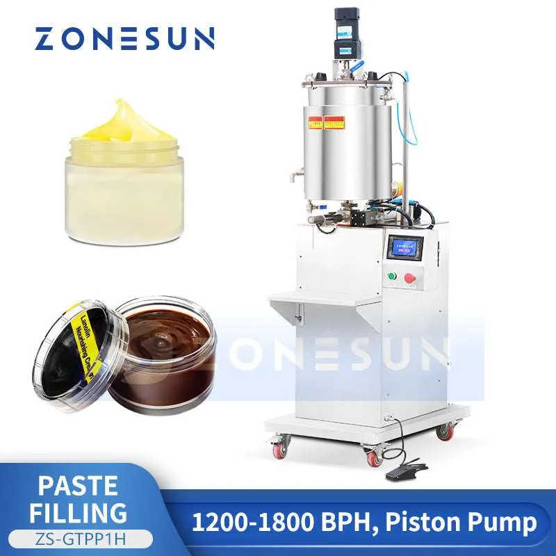 ZONESUN Automatic Paste Filling Machine Small Volume Cosmetic Cream ...