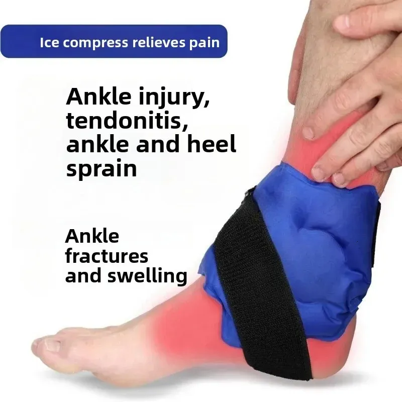 Reusable Ankle Ice Wrap With Gel Pack Adjustable Compression Support ...