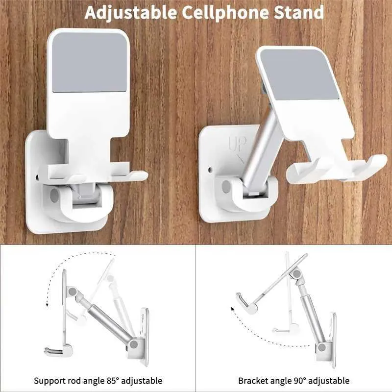 Adjustable Wall Mount Cell Phone Tablet Holder for Bathroom Mirror ...