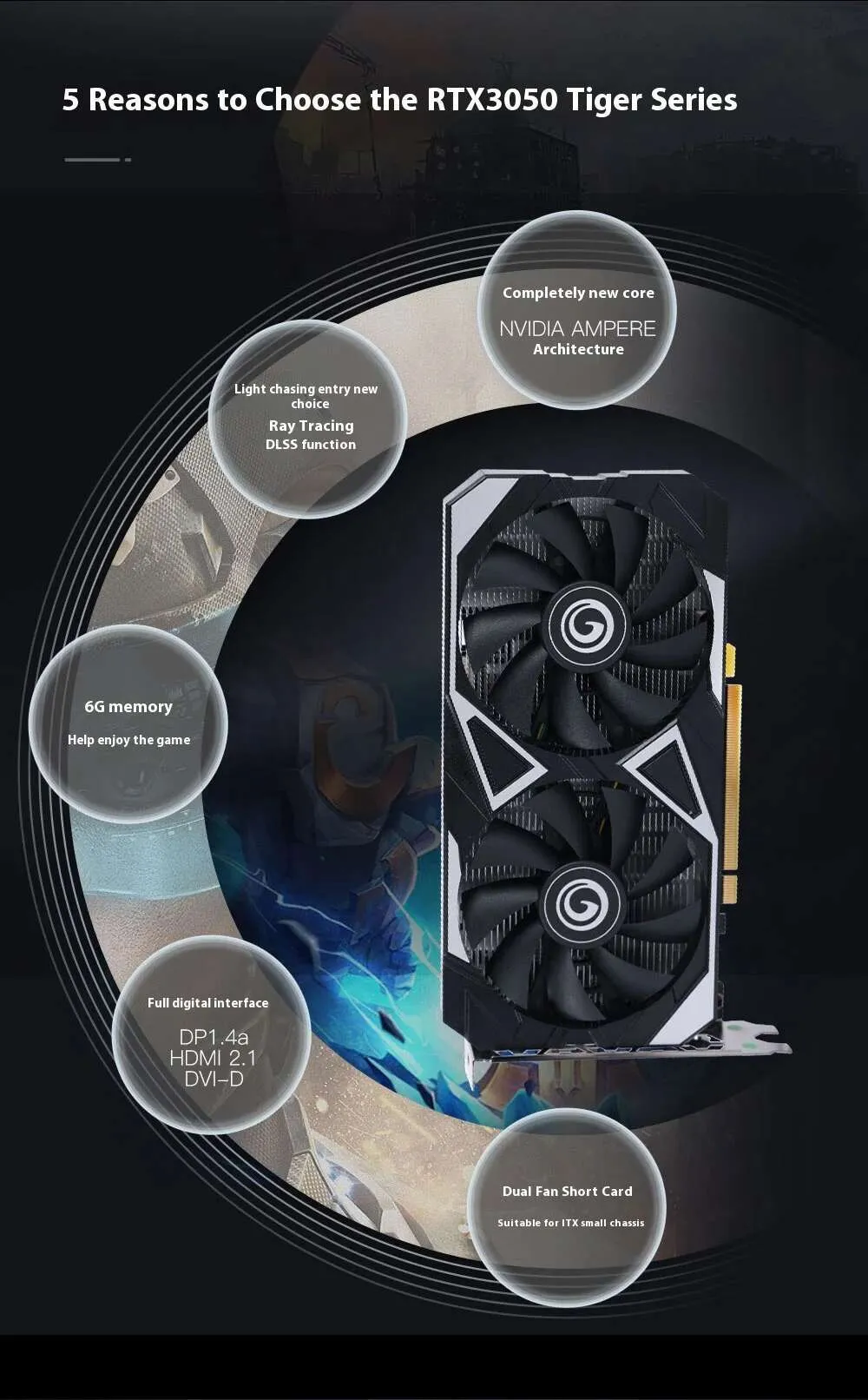 GeForce RTX 3050 Gaming Graphics Card - 8GB GDDR6, 96-Bit, Desktop PC ...