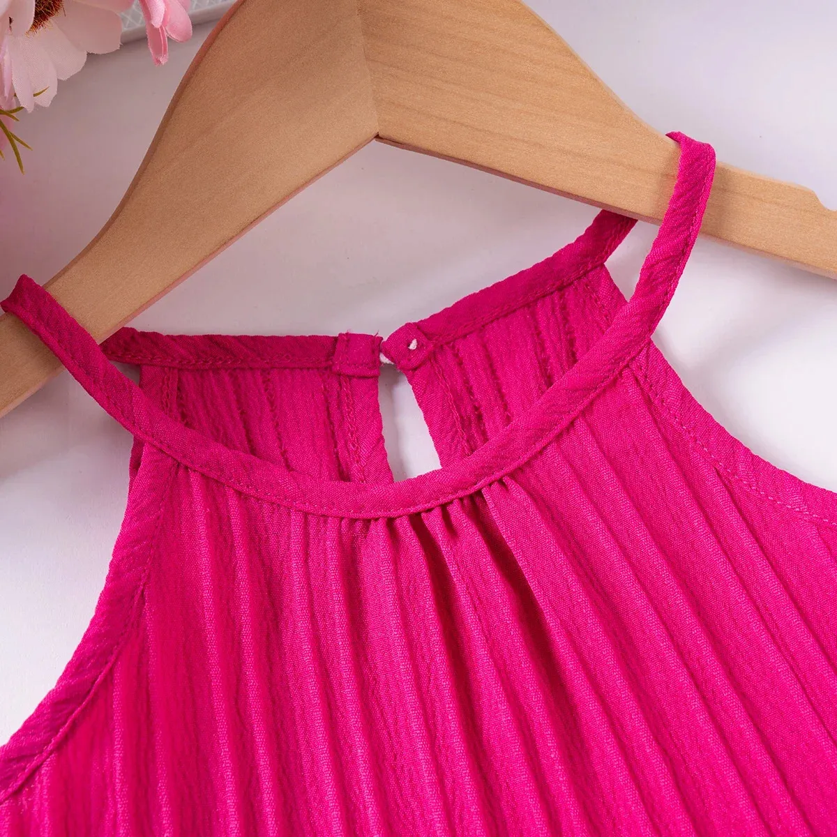 Girls Summer Beach Vacation Outfit Halter Cami Top with Ruched Detail ...